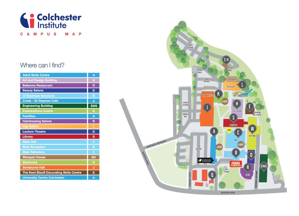 Colchester Campus Maps - Colchester Institute